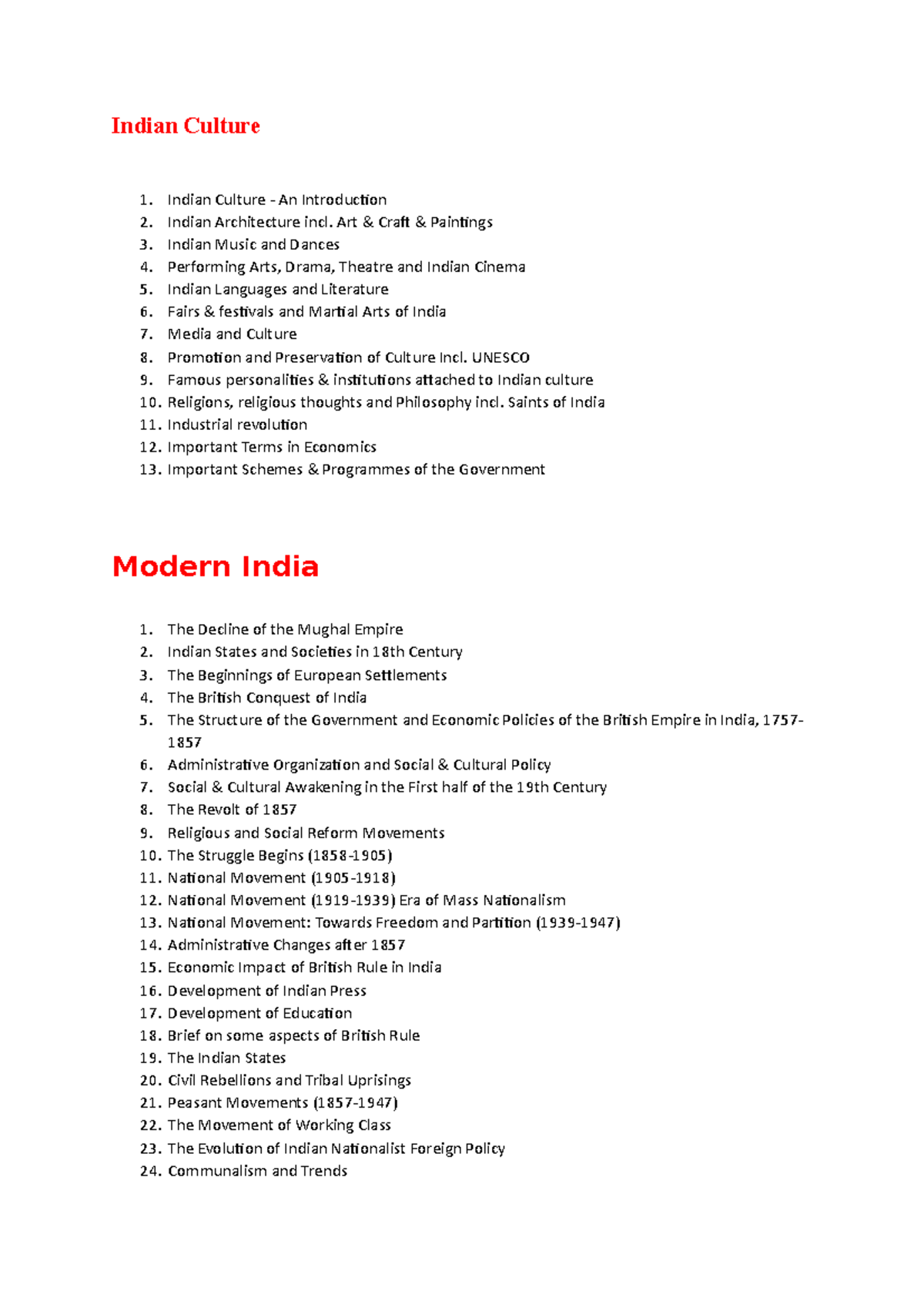 Important topics - Indian Culture Indian Culture - An Introduction ...