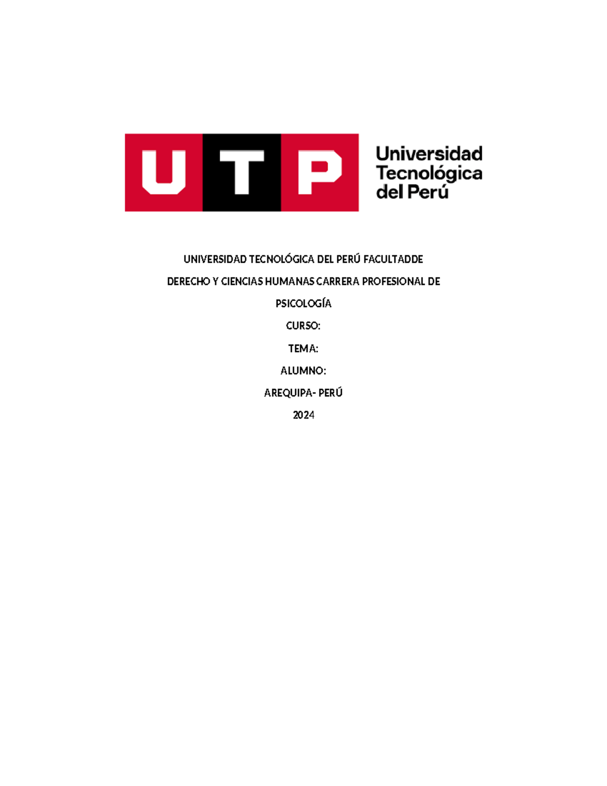 Caratula - UNIVERSIDAD TECNOLÓGICA DEL PERÚ FACULTADDE DERECHO Y ...