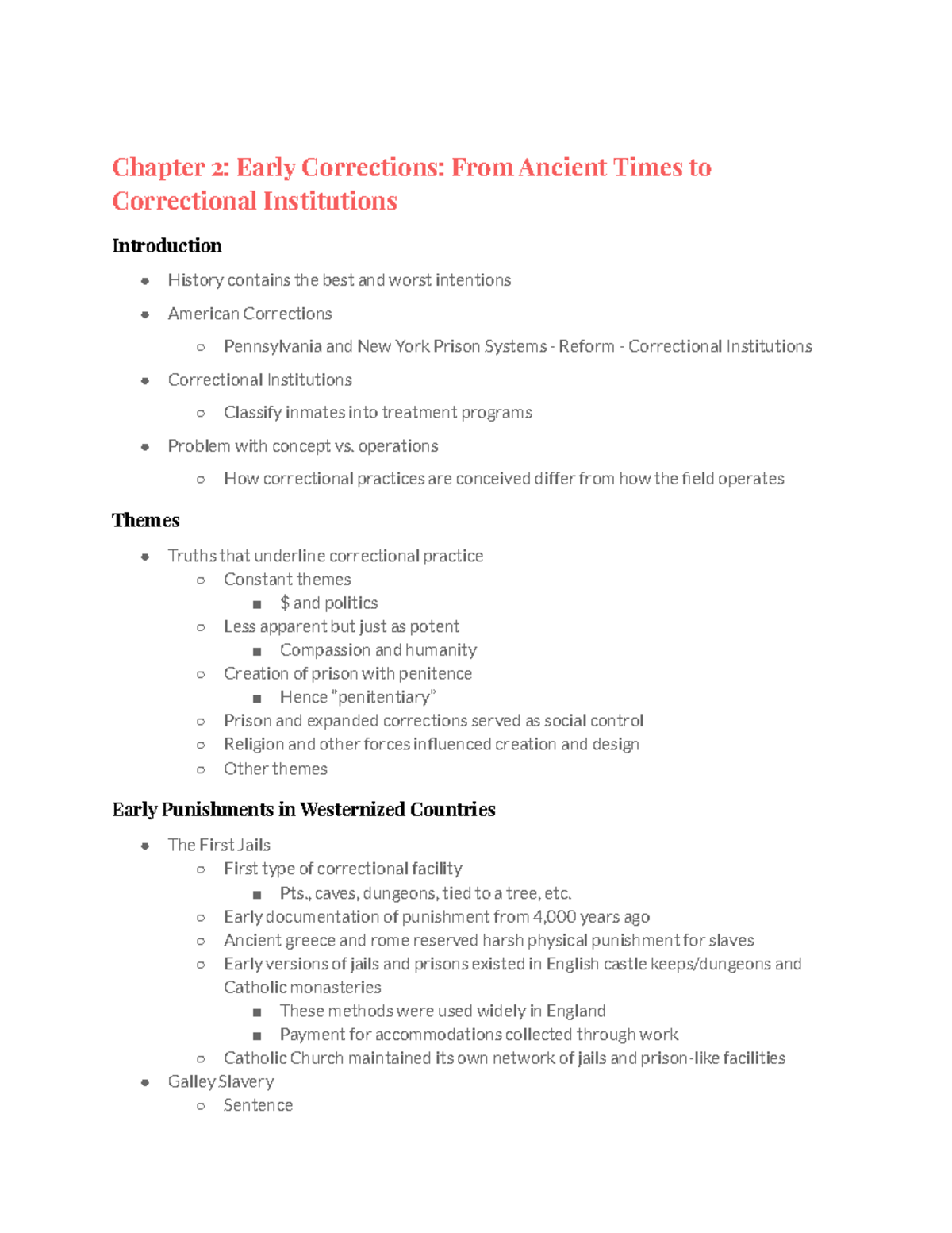 Chapter 2 Early Corrections From Ancient Times to Correctional ...