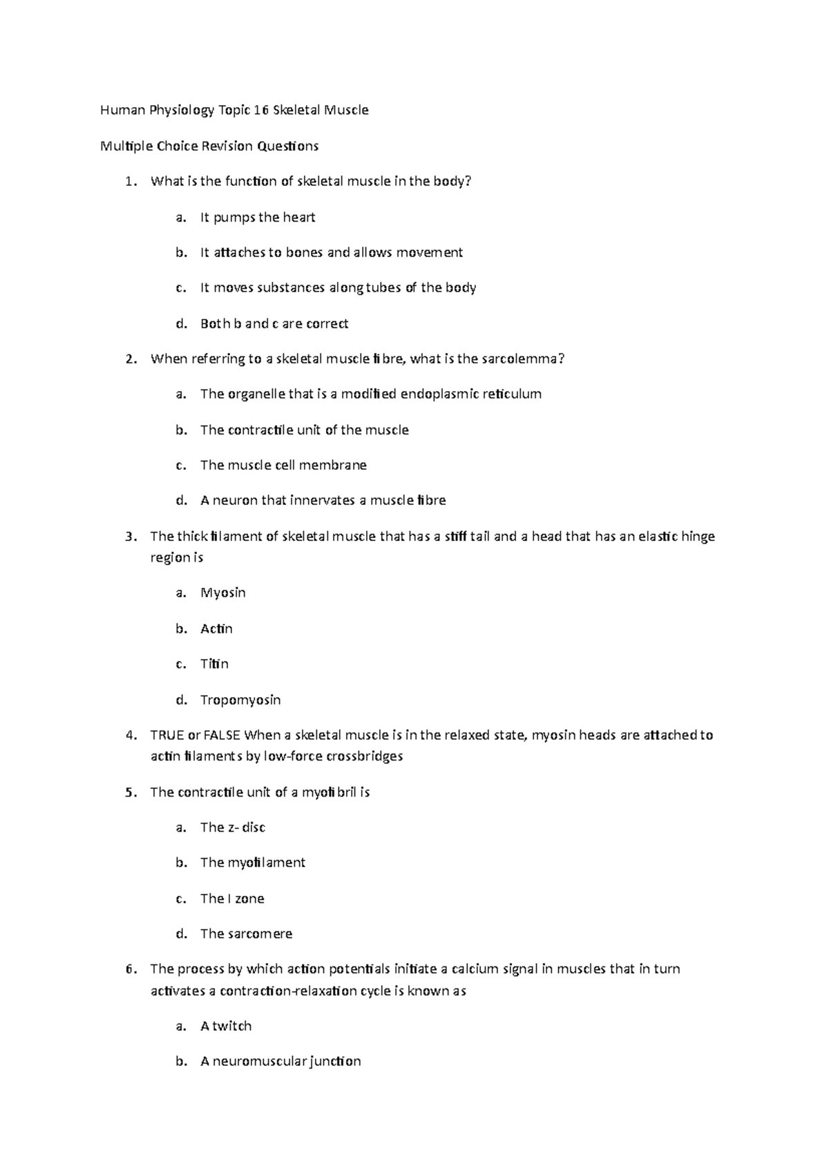 Sample/practice exam 2017, questions - Human Physiology Topic 16 ...