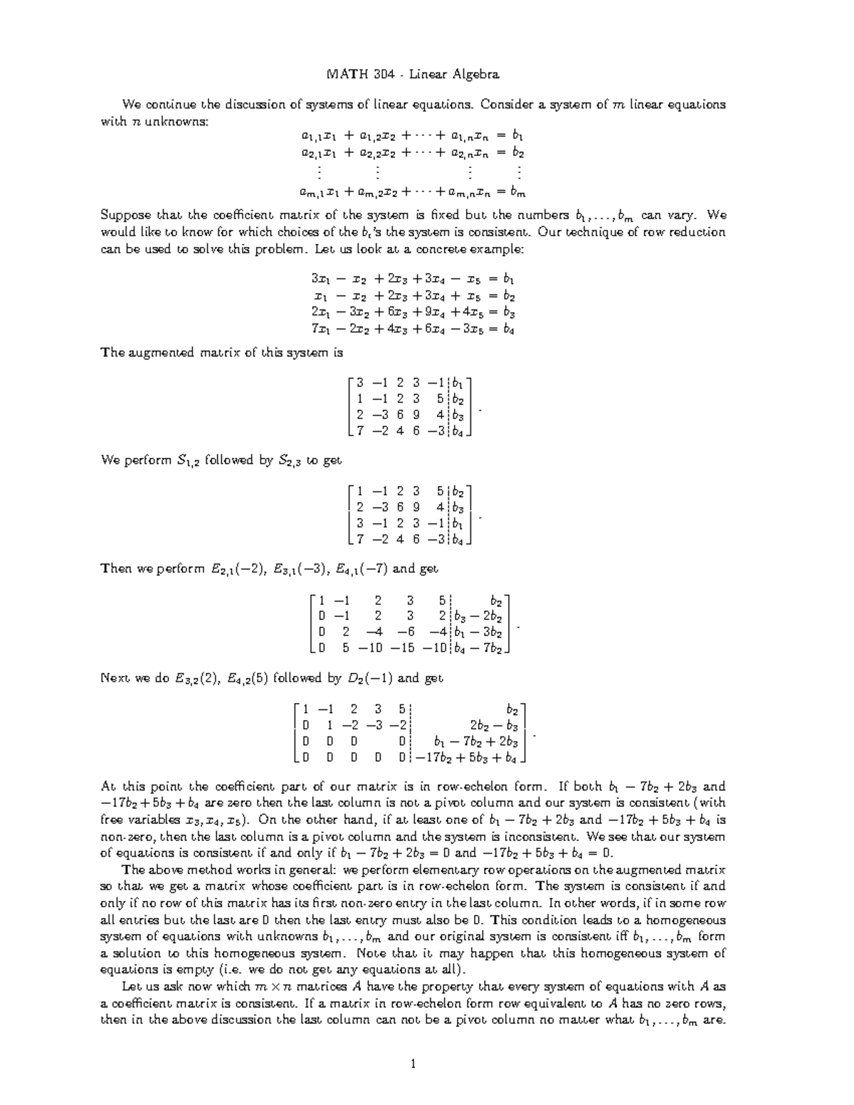 4 - 4.pdf - MATH 304 - Linear Algebra We continue the discussion of ...