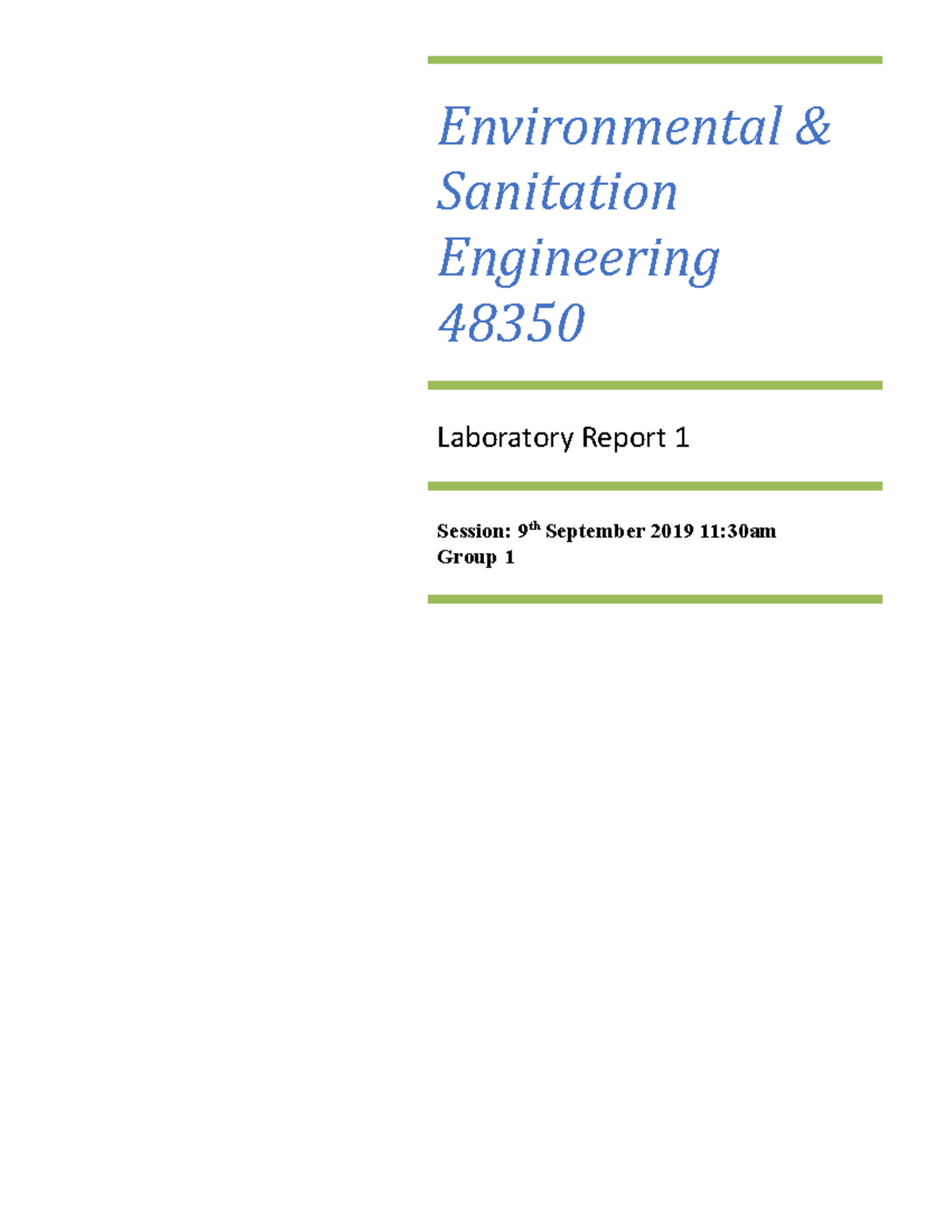Environmental-Sanitation-Engineering Lab-1-Report-6 - Environmental ...