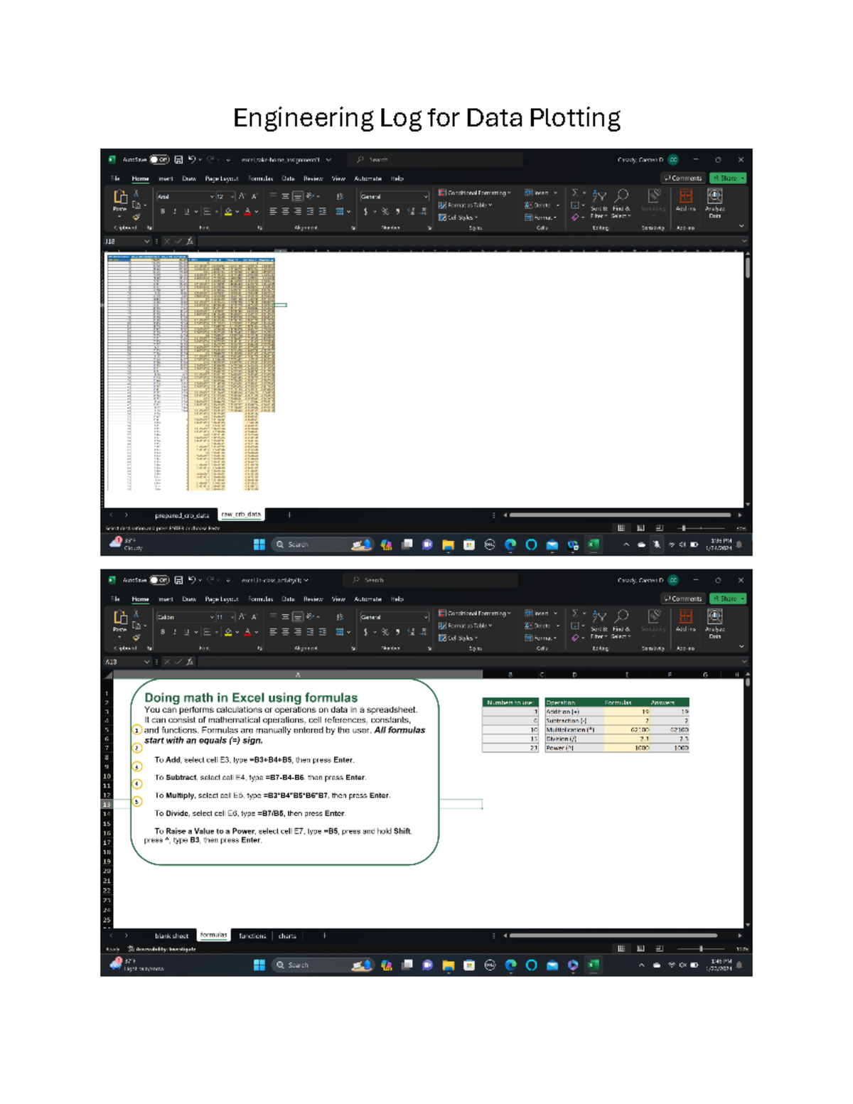 Engineering Log for Data Plotting - HIST 3510 - Studocu