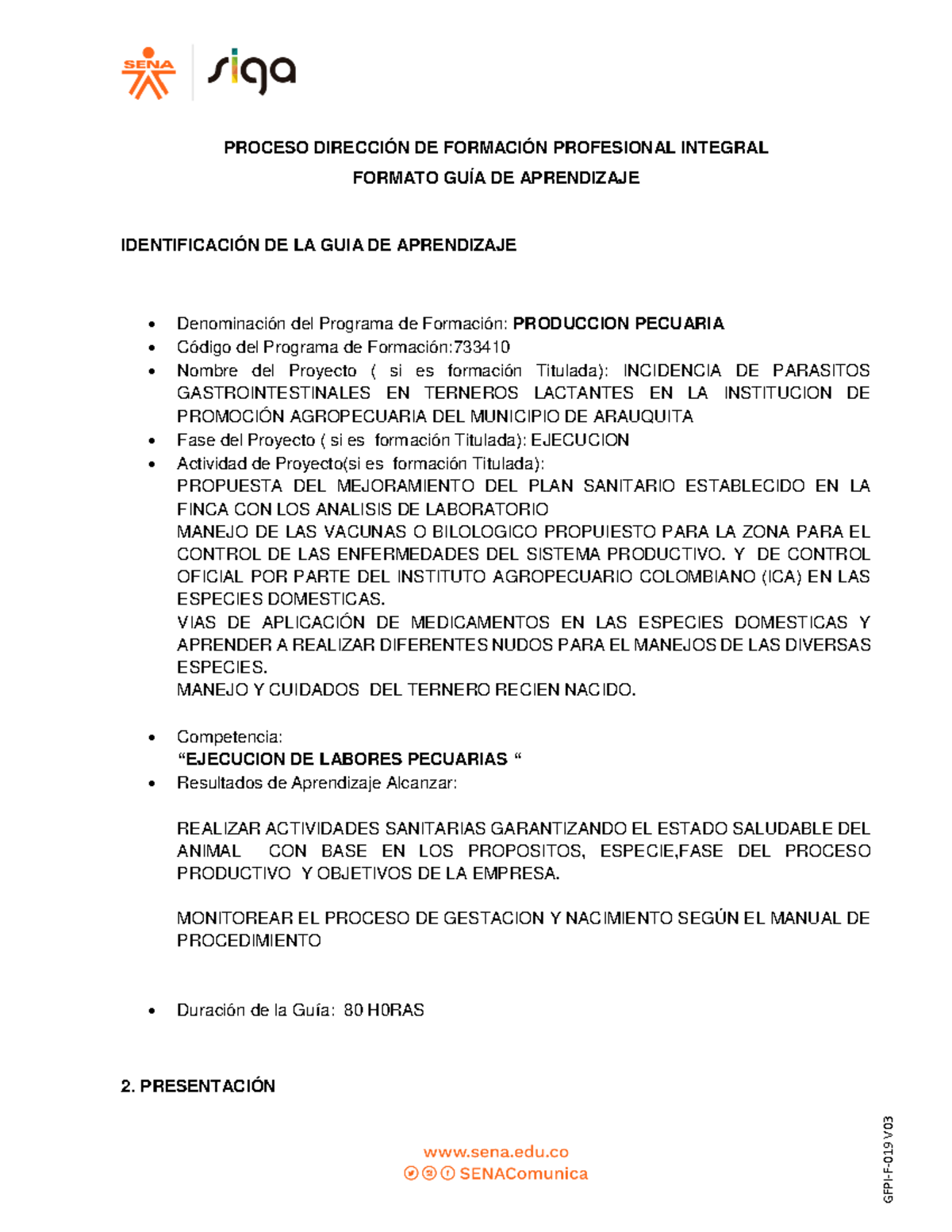 GFPI-F-019 GUIA 3 DE Aprendizaje Sanidad 2023 - F - 019 V 03 PROCESO DIRECCIÓN DE FORMACIÓN ...