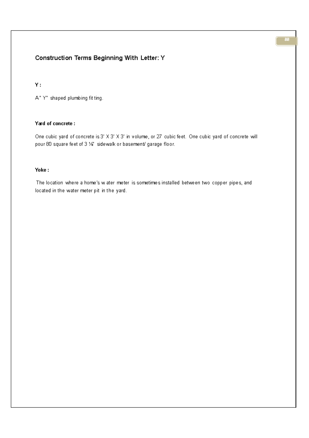 Construction Terms - for reference - 88 Construction Terms Beginning ...