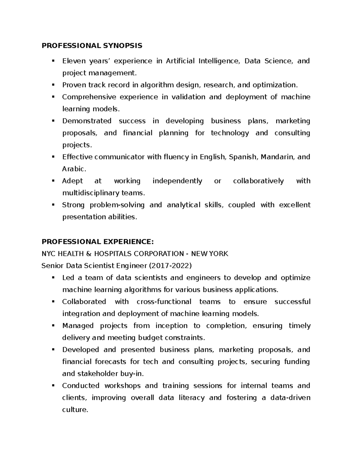 Professional Synopsis - C456 - WGU - Studocu