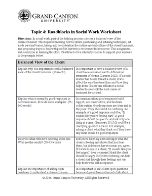 Document 83 - assignment 2 - Topic 5: Cultural Competence in Social ...