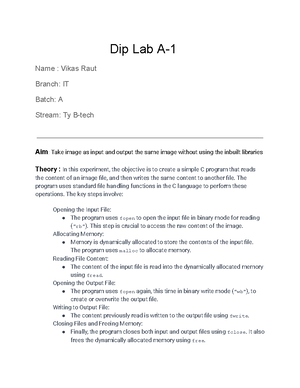 DIP Final Manual 2020 - T.Y.B.S Computer Science PRACTICAL LAB MANUAL ...