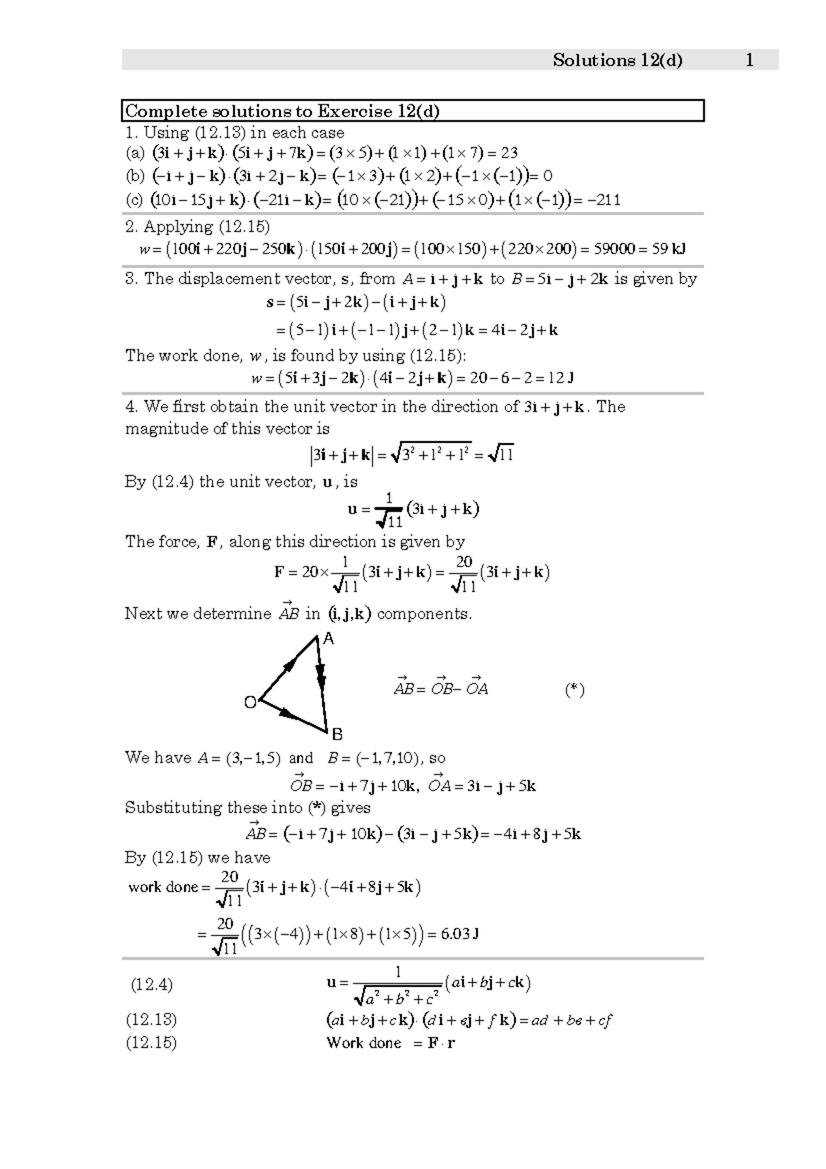 Solutions 12d - Mrs smith - Solutions 12(d) 1 Complete solutions to ...
