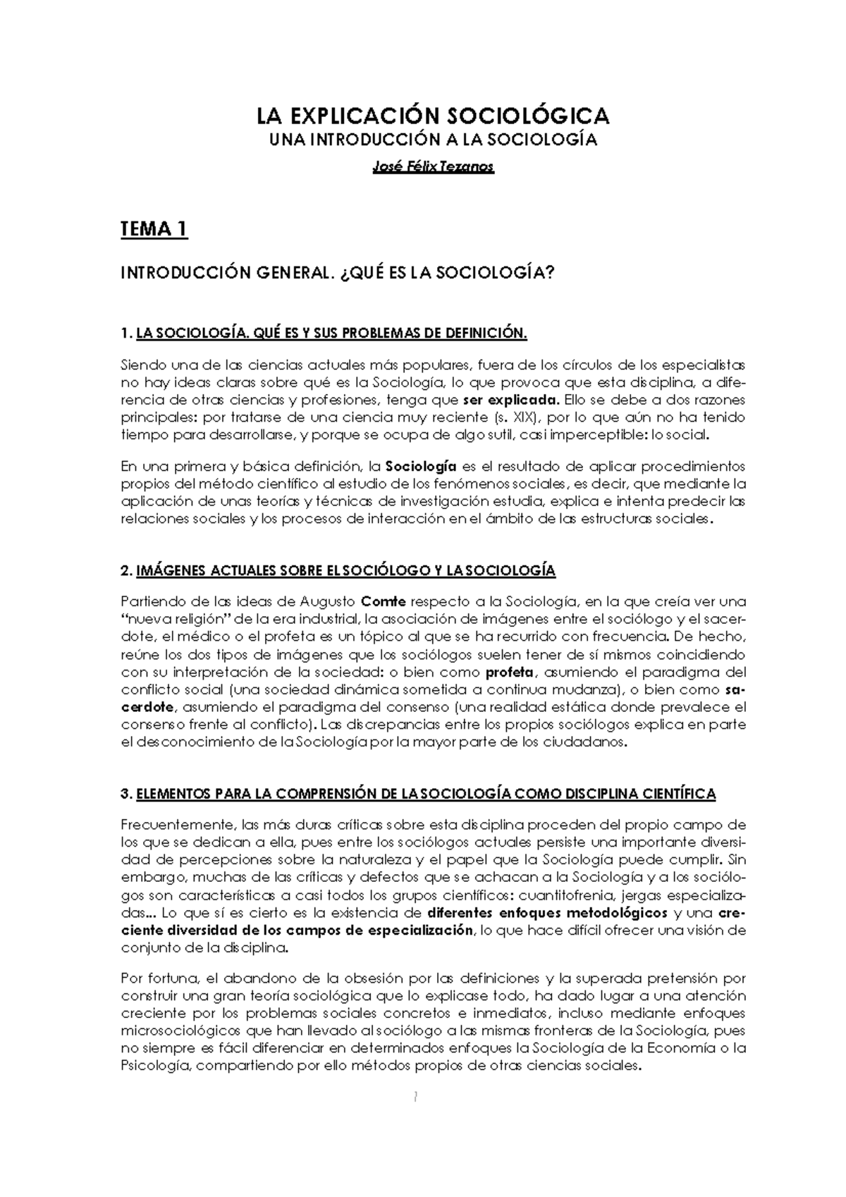 Introduccion A La Sociologia General