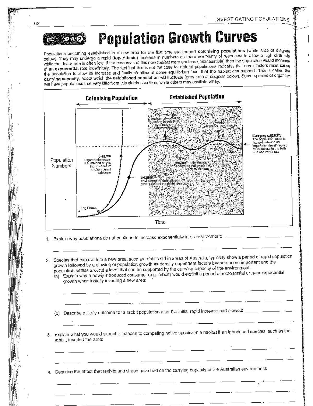 Population Growth Curves WS - Studocu