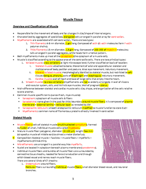 Histology notes I.2 - histology - Studocu