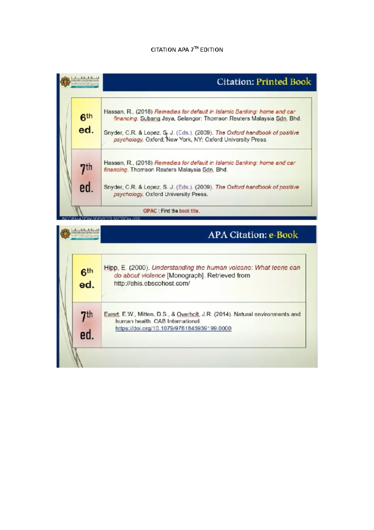 Citation APA 7TH Edition - English Academic Writing - CITATION APA 7TH ...