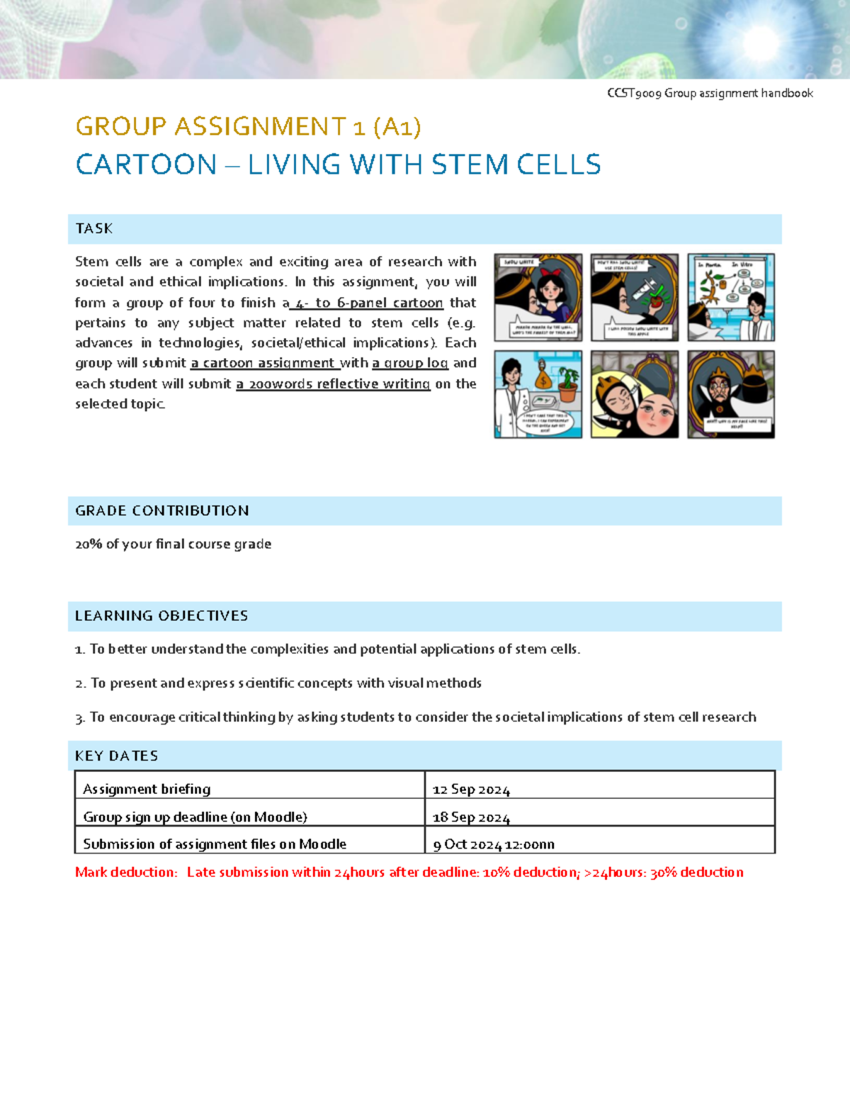 CCST9009-24 A1 Cartoon Assignment - GROUP ASSIGNMENT 1 (A1) CARTOON ...