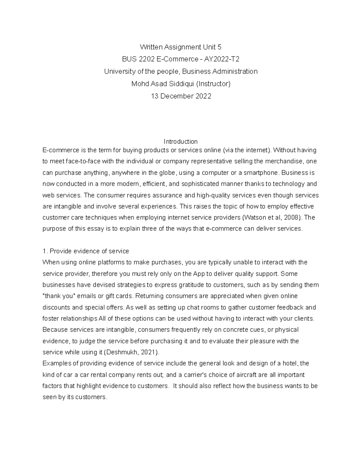 Unit 5 Written Assignment Bus 2202 E Com Written Assignment Unit 5 Bus 2202 E Commerce