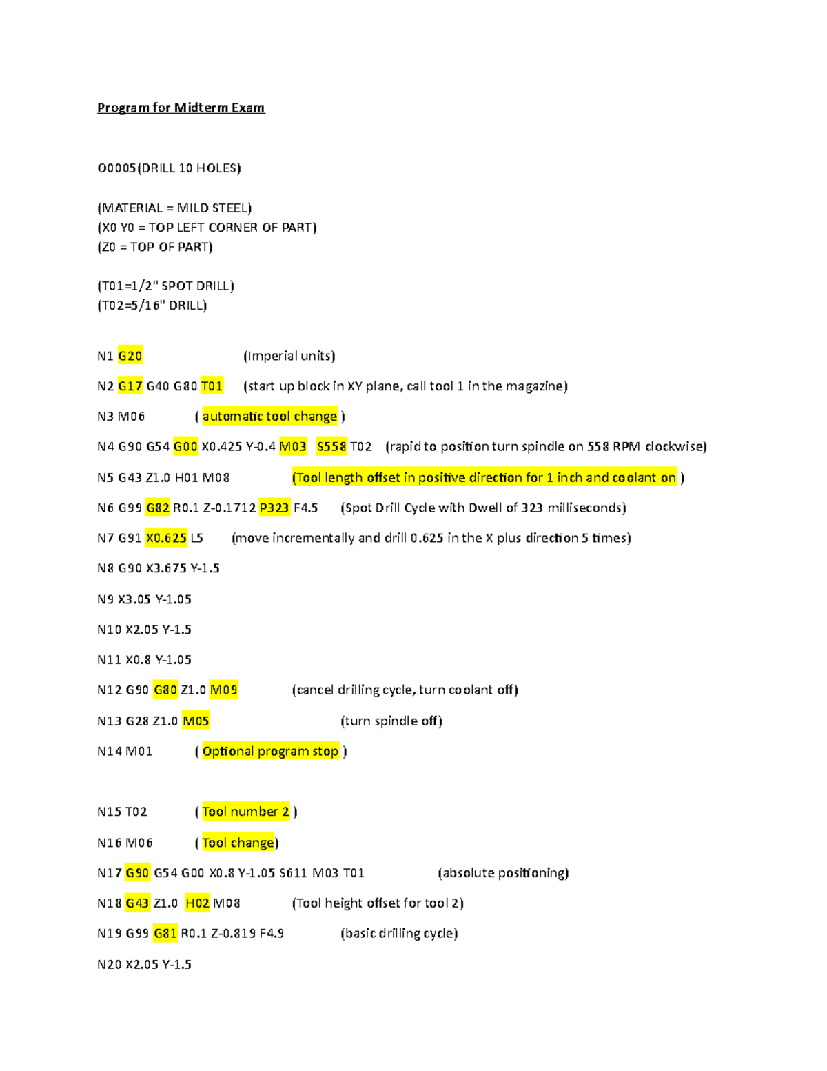 Midterm- Practical- Program Information - Program for Midterm Exam ...