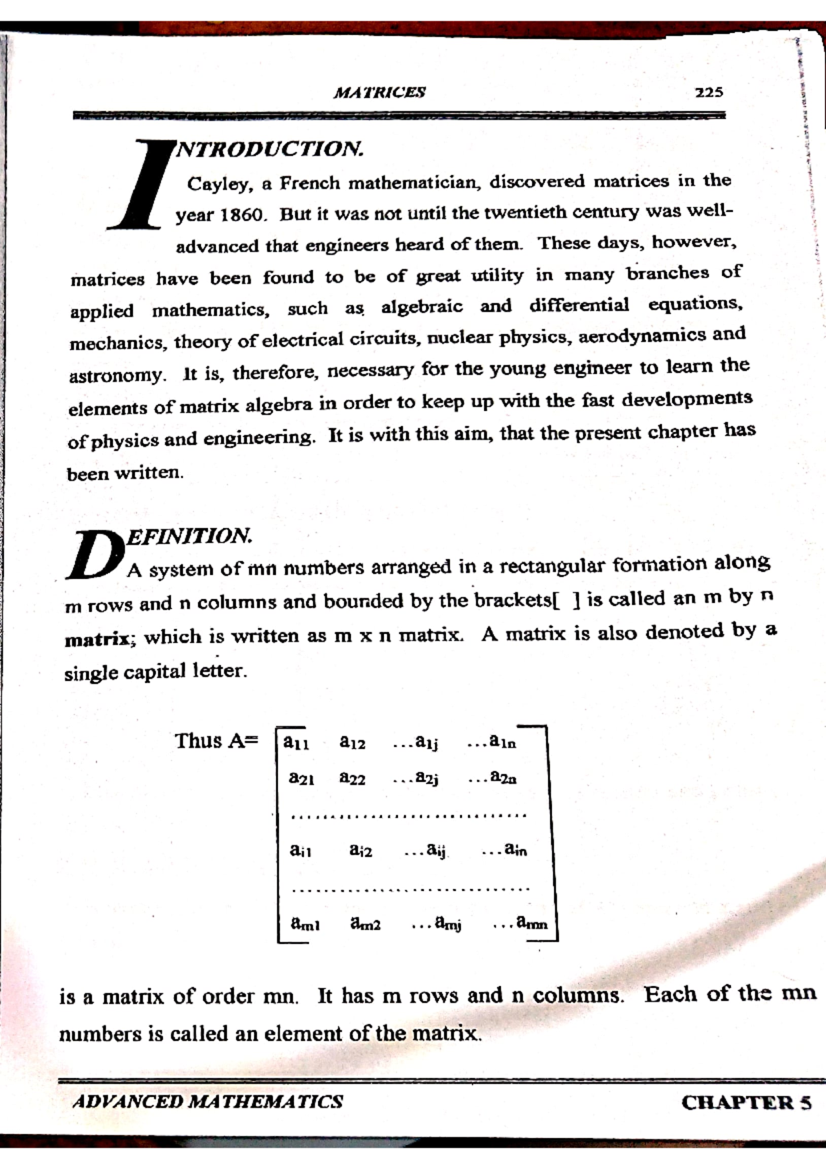 Matrices - Advanced Math - Chemical engineering - Studocu
