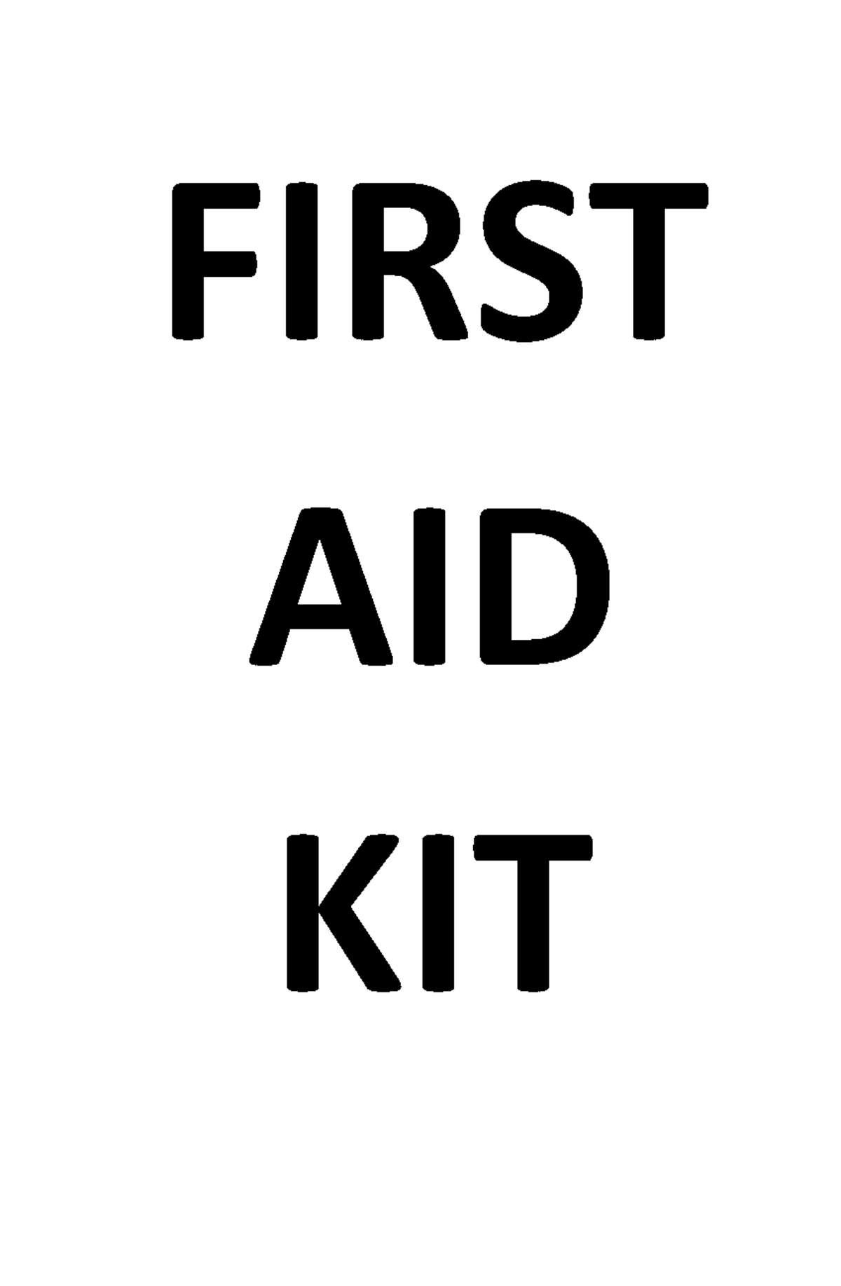 Project - aid - FIRST AID KIT Triangular bandages are usually made from ...