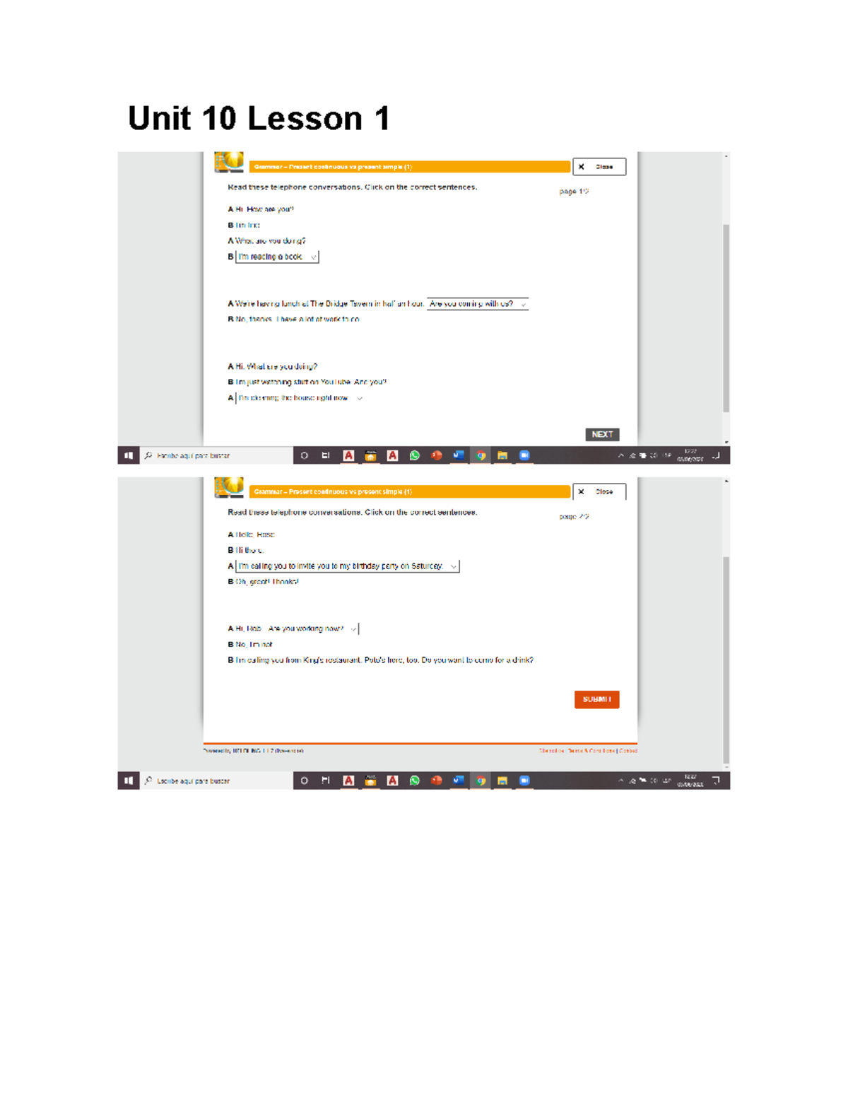 Unidad 10 Helbling - Ingles - Unit 10 Lesson Unit 10 Lesson Unit 10 Lesson - Studocu