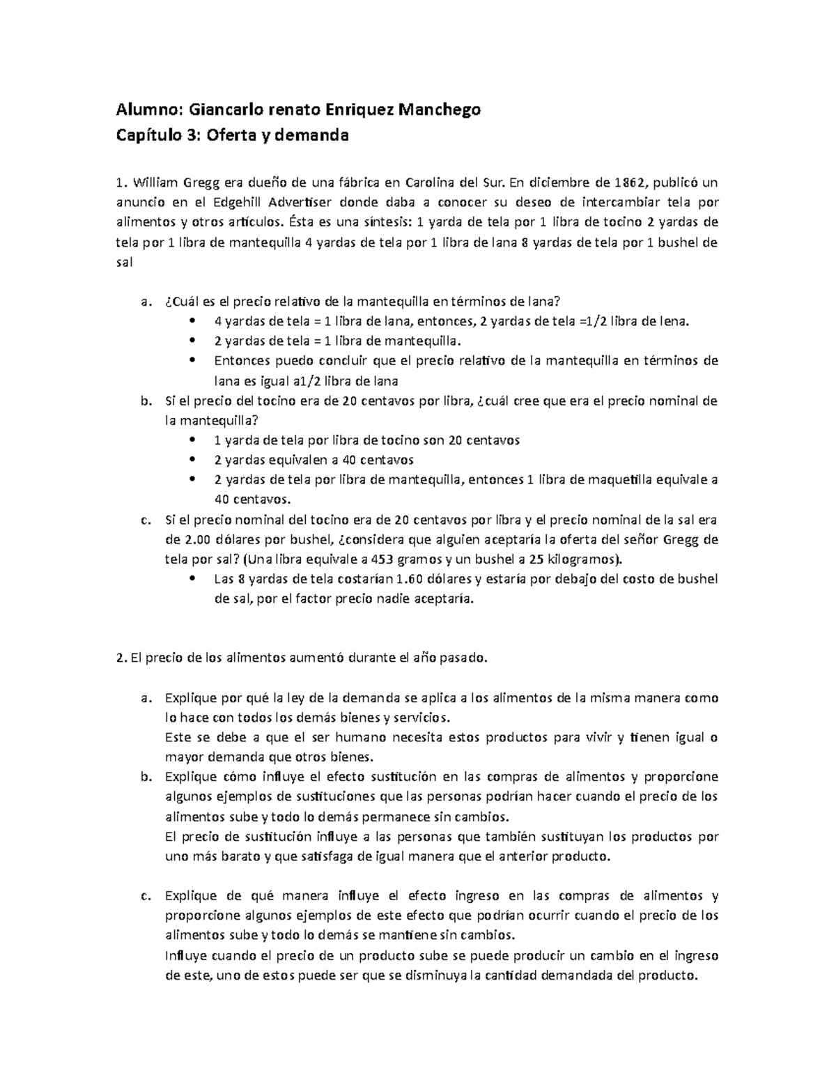 Cuestionario - EL Mercado - Alumno: Giancarlo renato Enriquez Manchego ...