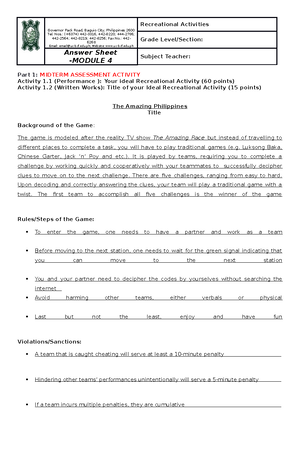 Grade-8-P - Physical Education – Grade 9 Alternative Delivery Mode ...