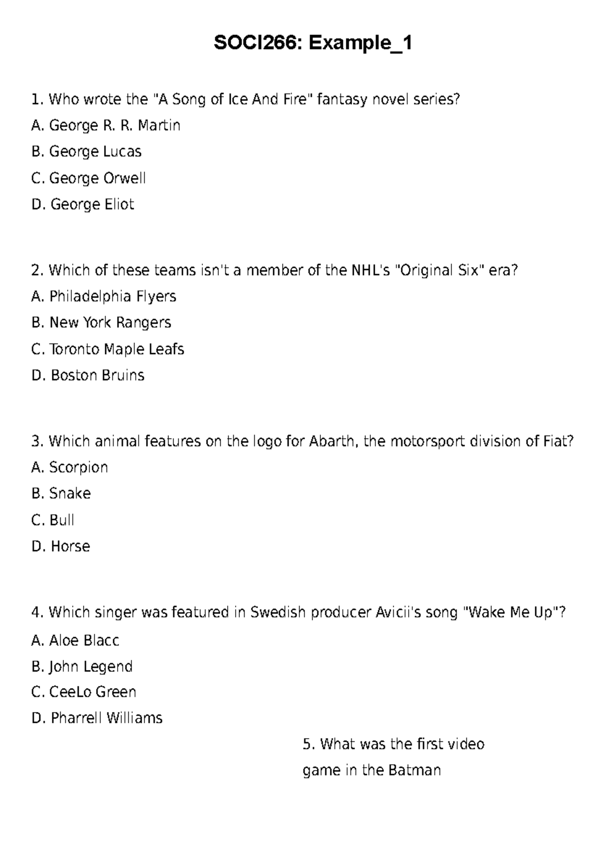 SOCI266 Example 1 - Introduction To Sociology (SOC 1) - Bearbeiten ...