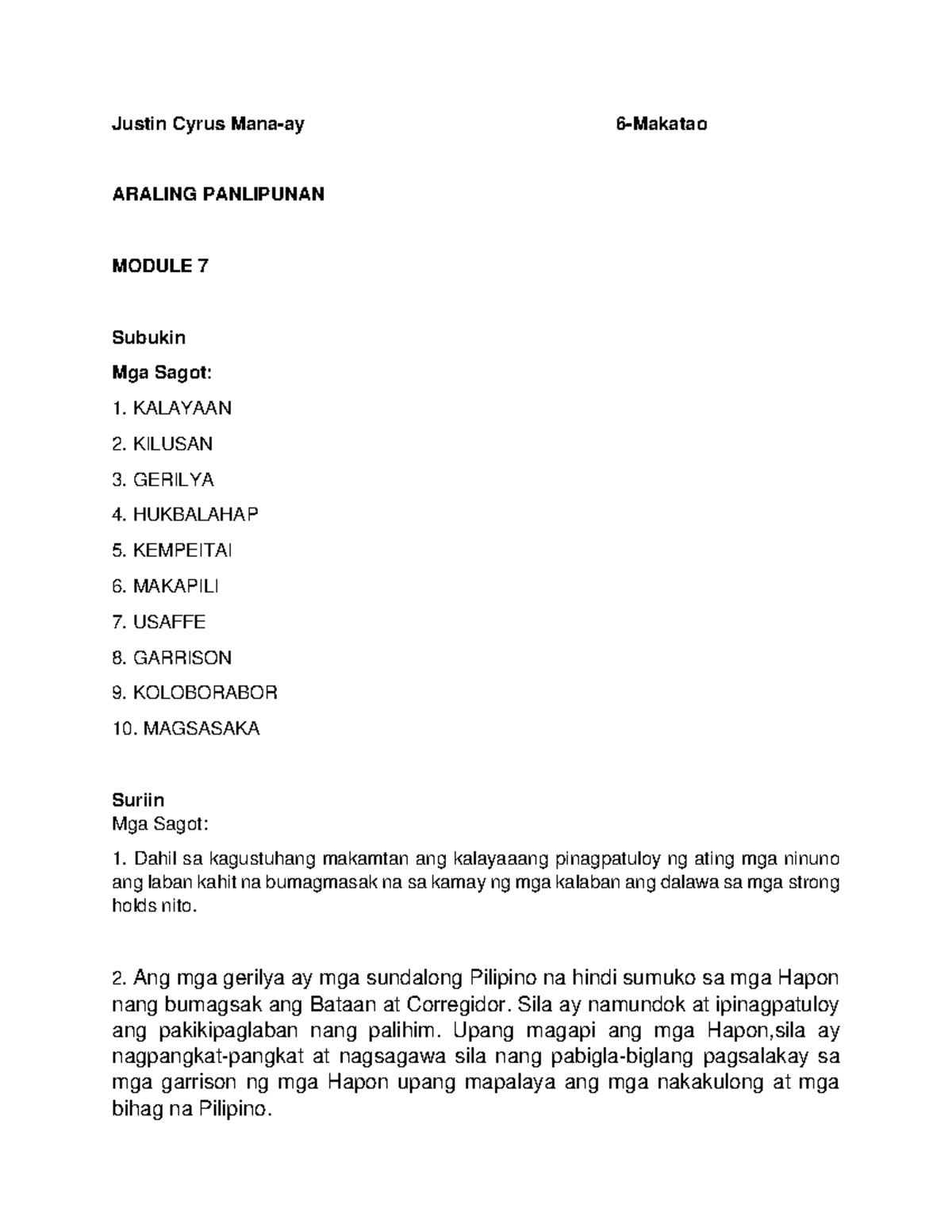 AP-7 2ND QRTR - RPH - Justin Cyrus Mana-ay 6-Makatao ARALING PANLIPUNAN ...