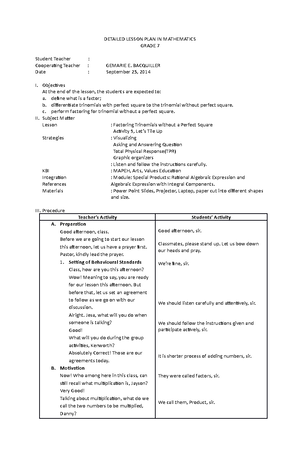 FBS DLL week 1 - Food and Beverage Services - GRADE 11 DAILY LESSON LOG ...