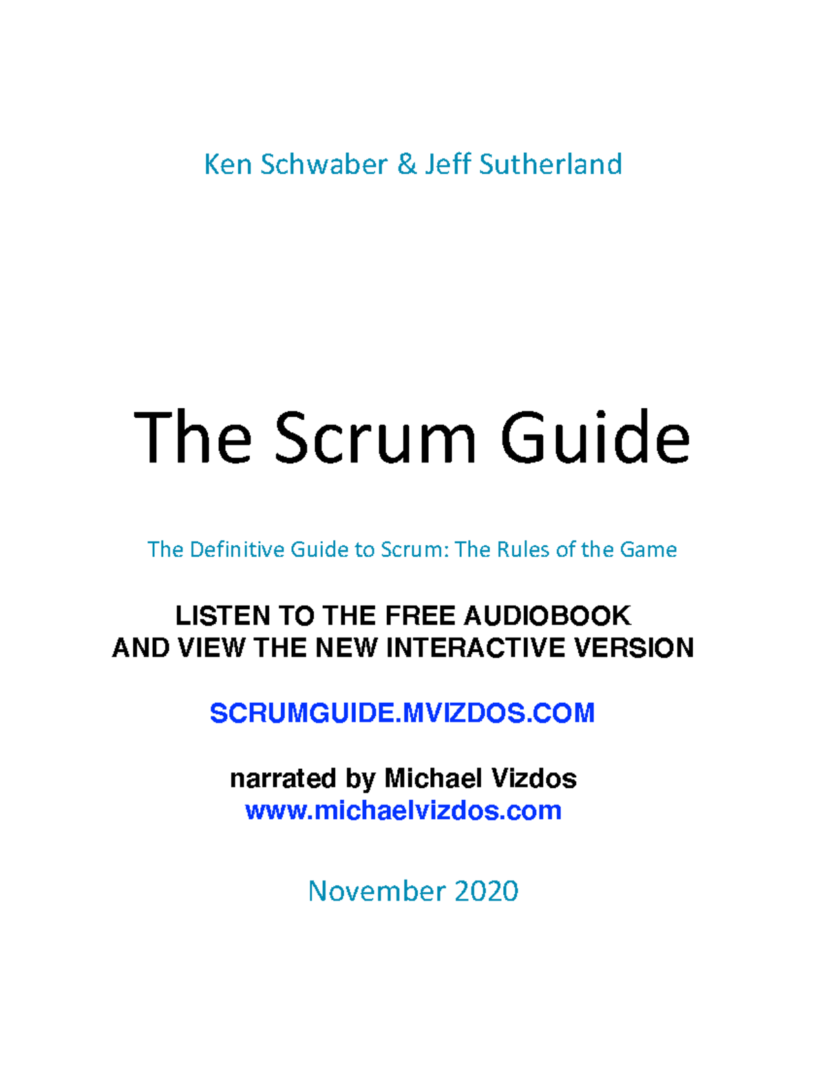 2020 Scrum Guide US - accreditation - Ken Schwaber & Jeff Sutherland ...
