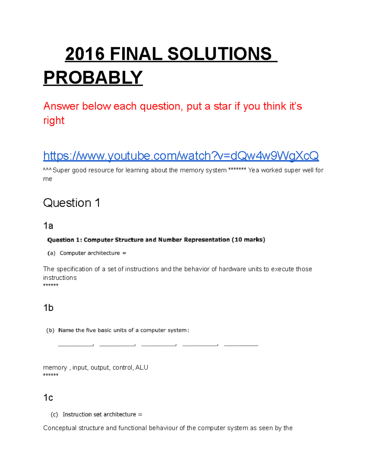 ELEC 274 2016 Final Solutions - 2016 FINAL SOLUTIONS PROBABLY Answer ...