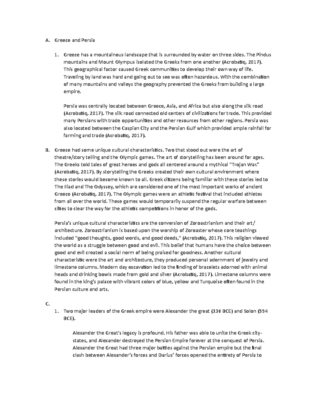 C375 - C375 Task 2-PASSED - A. Greece and Persia Greece has a ...