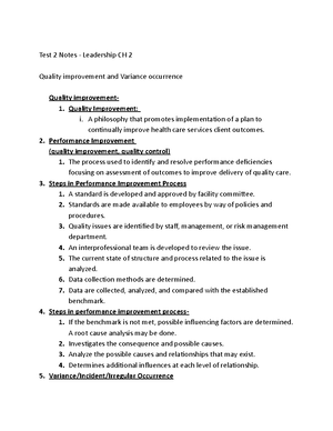 Ati leadership notes ch 1 - Ati leadership notes ch ATI Chapter 1 ...