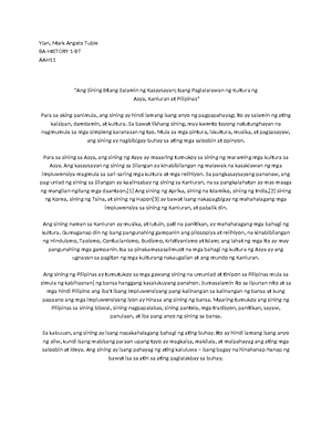 Repleksyon Paper - none - REPLEKSYON PAPER Para sa pagsisimulan ng ...