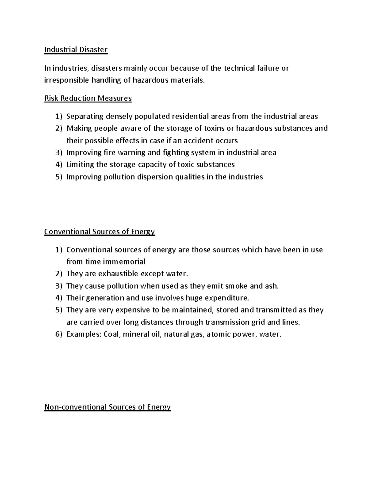 Industrial Disaster - Risk Reduction Measures Separating densely ...