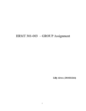 GCE Report HRMT - HRMT301-012 GCE DESSA Case Study Assignment Student ...