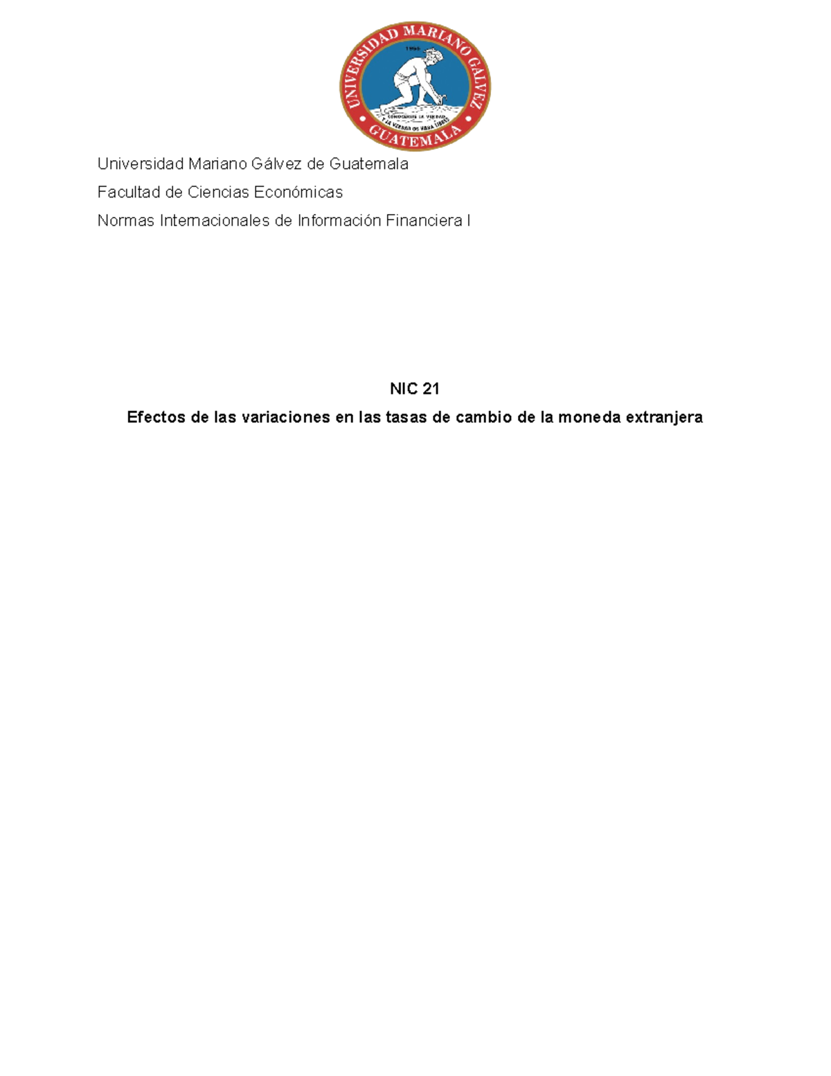 Resumen NIC 21.. - Descripción de la NIC 21 - Universidad Mariano ...