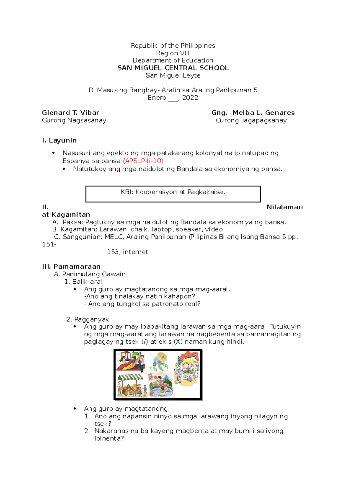 Bandala - Arts - Republic of the Philippines Region VIII Department of ...