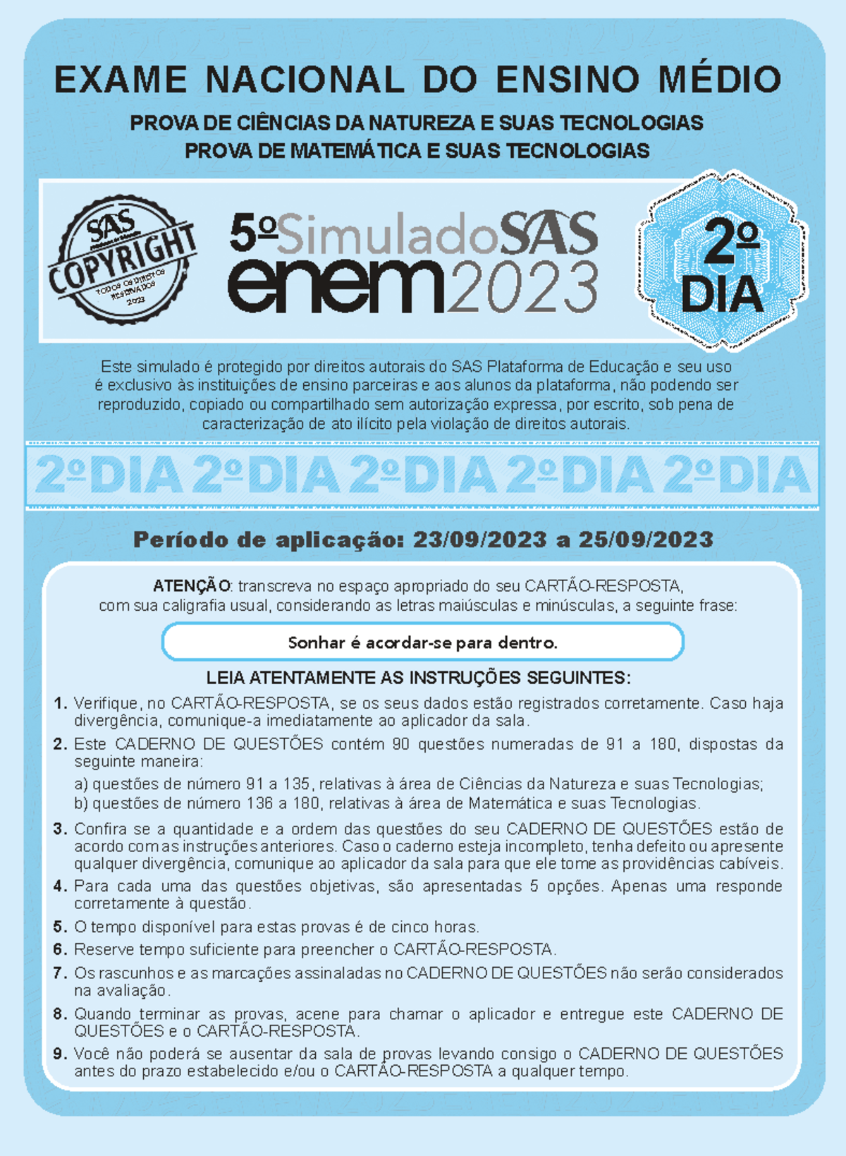 dasdasda dwedqdqwdqdasdasdasdasdsad - 1. Verifique, no CARTÃO-RESPOSTA ...