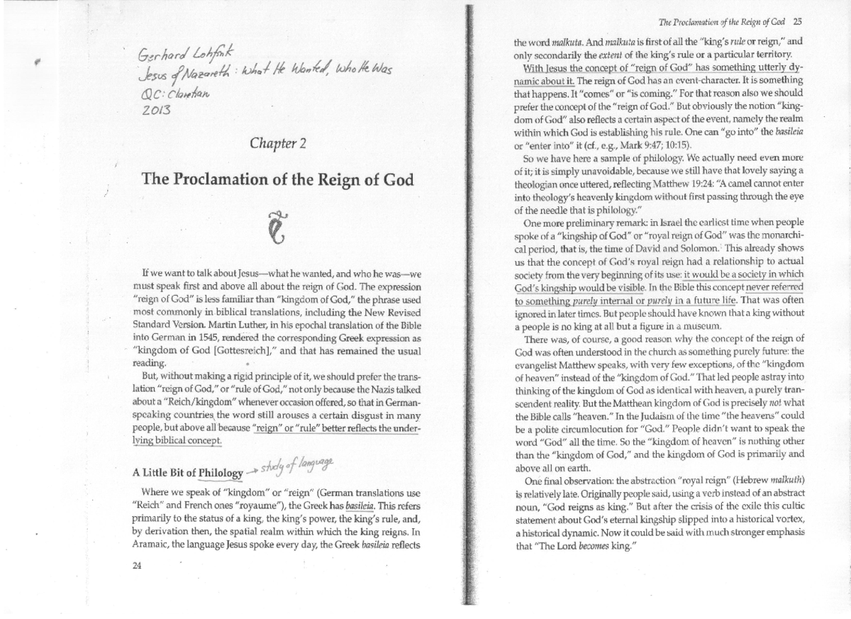 Lohfink - Proclamation of the Reign of God - Faith, Spirituality, and ...