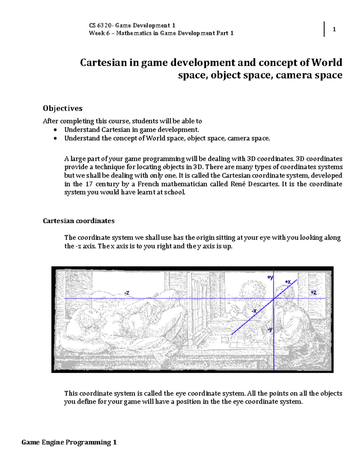 Week 6 - Mathematics in Game Development Part 1 - Database Management ...