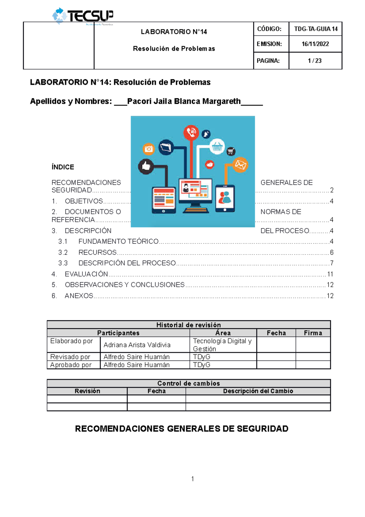 Laboratorio 14 - Ekdkd - LABORATORIO N°14: Resolución de Problemas ...
