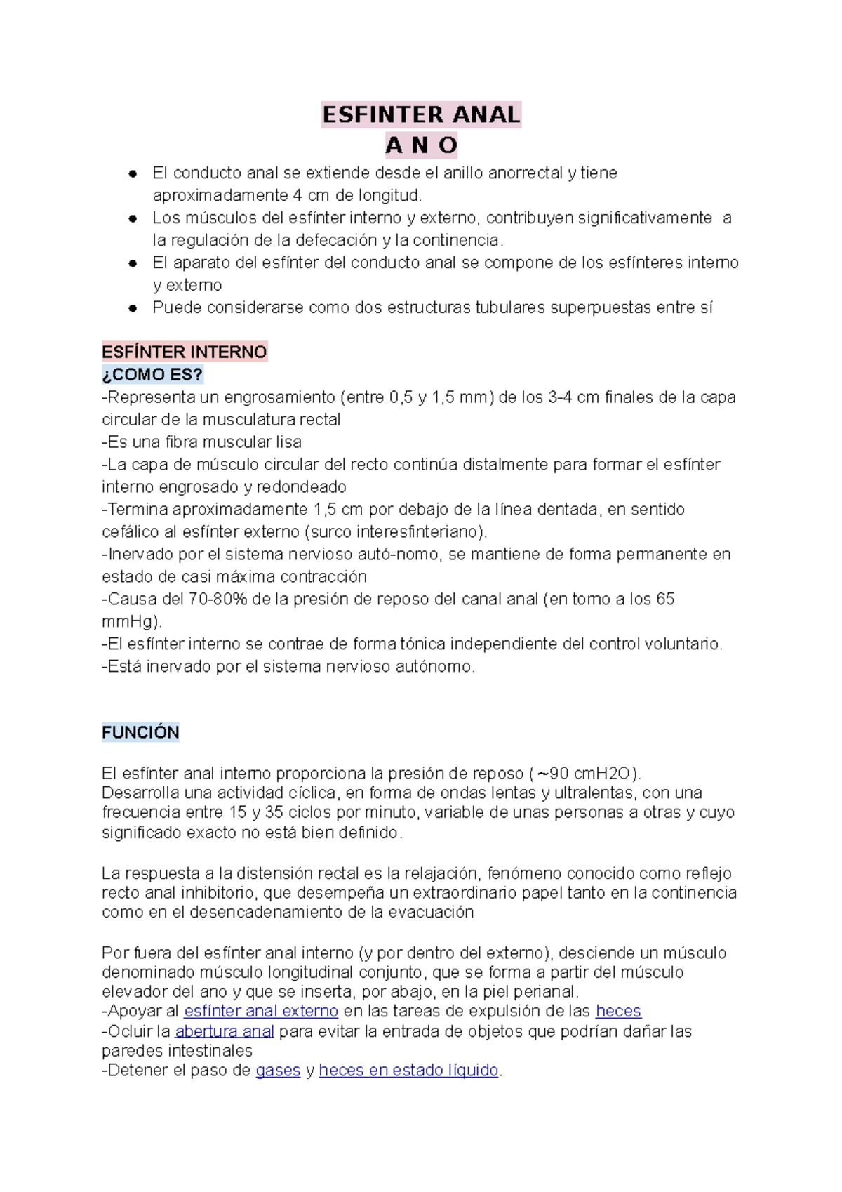 Esfinter anal - Schwartz principios de cirugía - ESFINTER ANAL A N O El ...