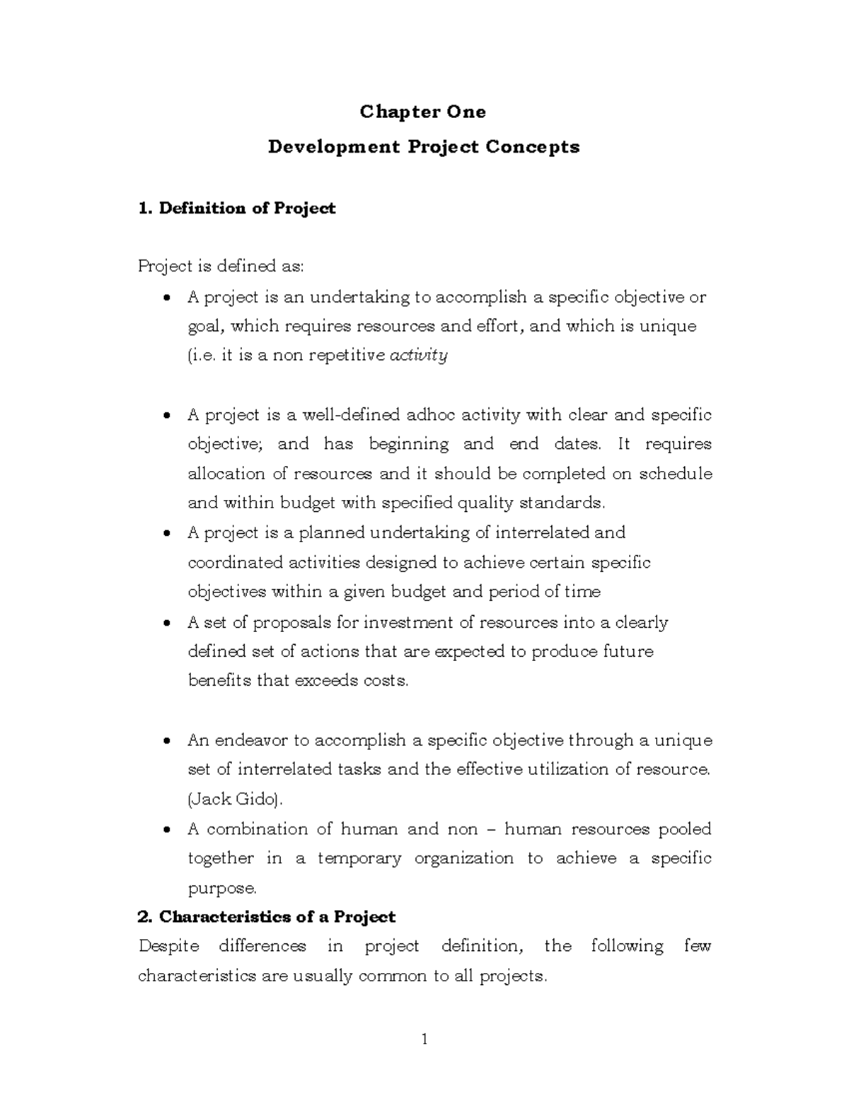 Project CH 1 - Project is - Studocu