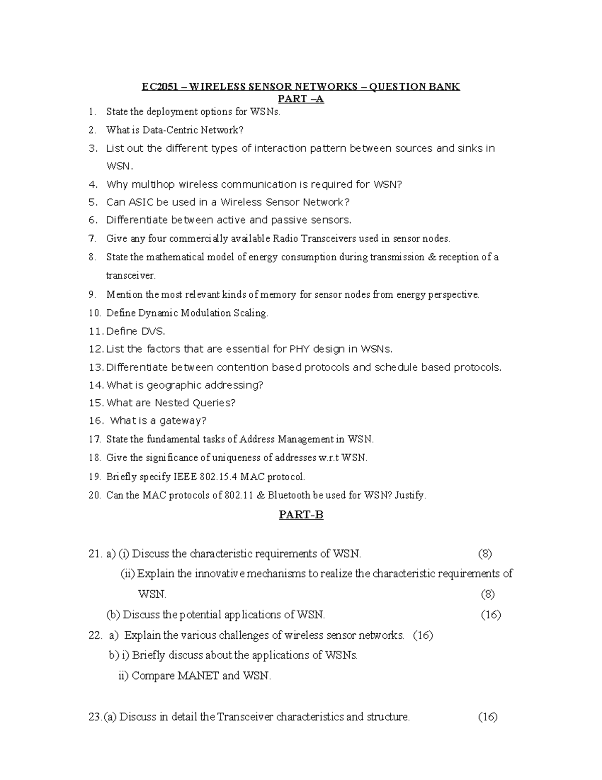 150578295-EC2051-QB - Summary computer networks - EC2051 – WIRELESS ...