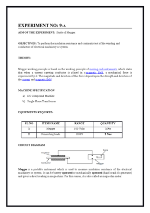 EXP 6 Manual - Experiment No:- AIM OF THE EXPERIMENT: To study the R-L ...