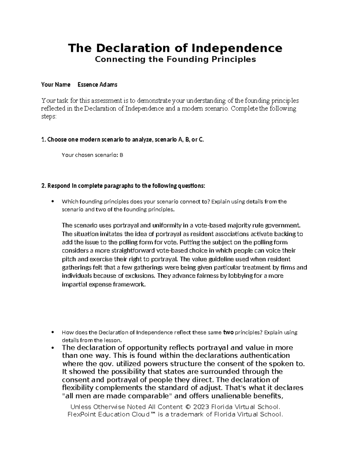 The declaration of independence template - The Declaration of ...