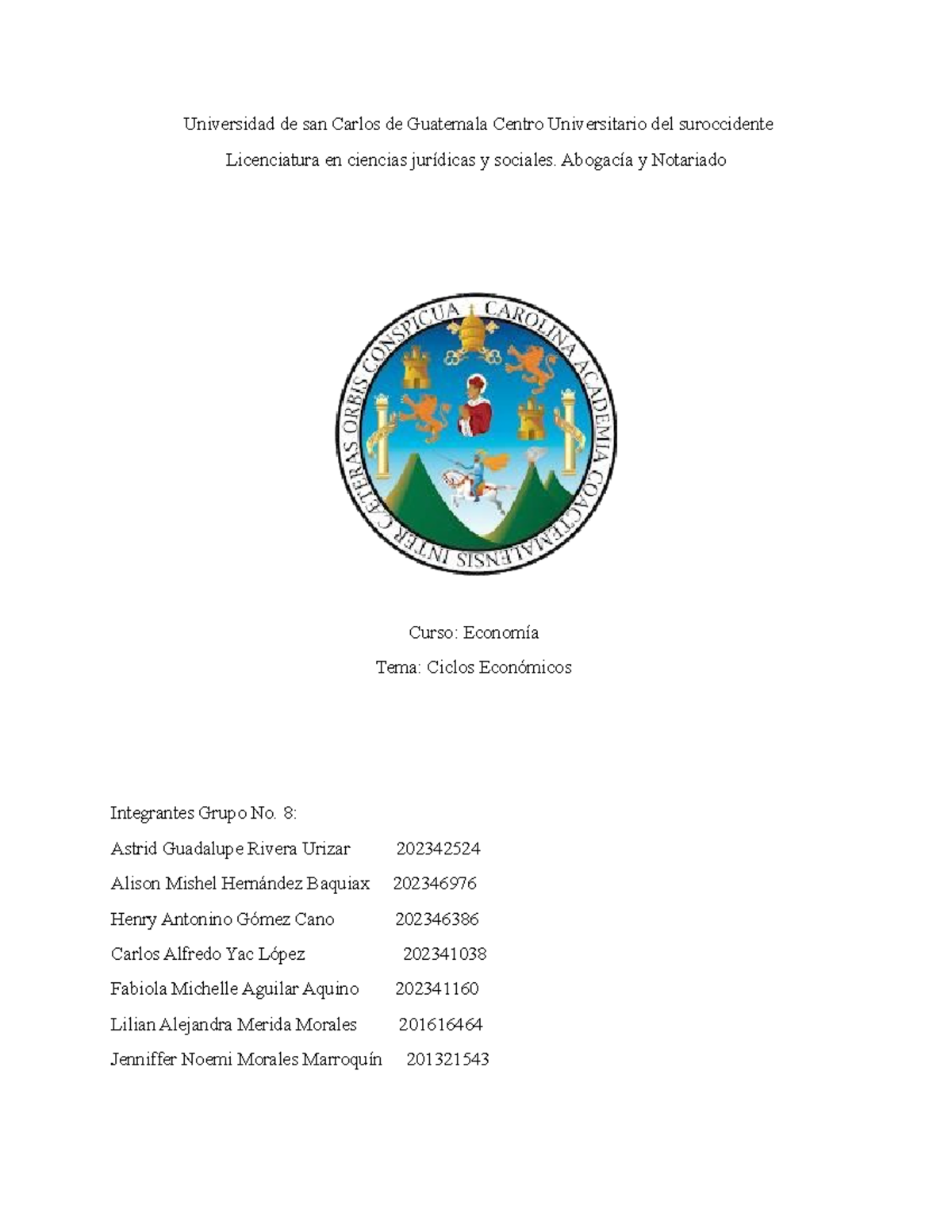 Ciclos Económicos - Jjjhhh - Universidad de san Carlos de Guatemala ...