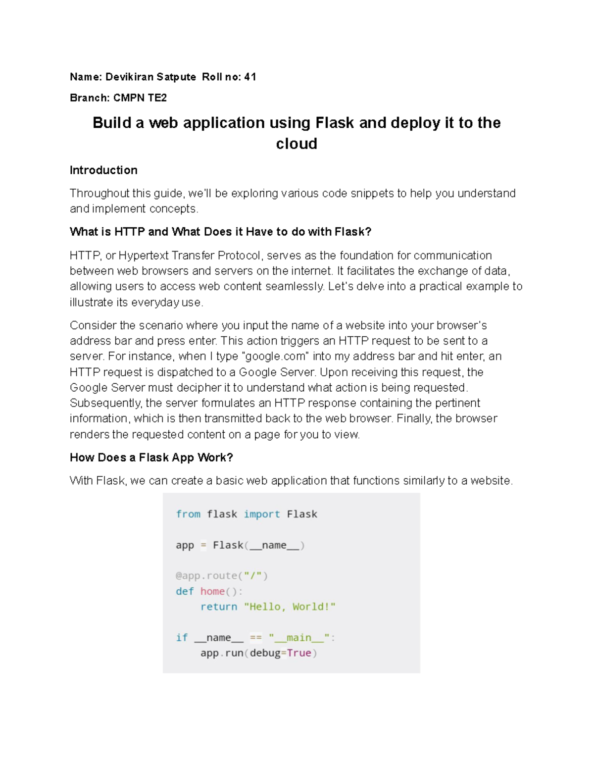 CC mini project (2) - CC viva questions and answers pdf - Branch: CMPN ...
