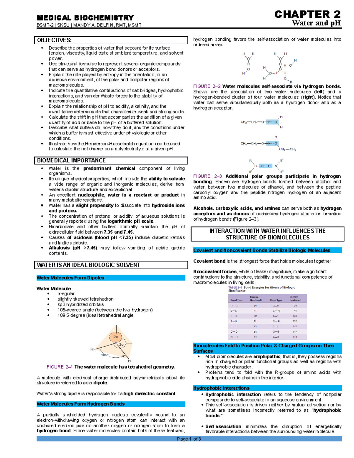 Biochem-C2 - Lecture Notes - MEDICAL BIOCHEMISTRY BSMT-2 | SKSU | MANDY ...