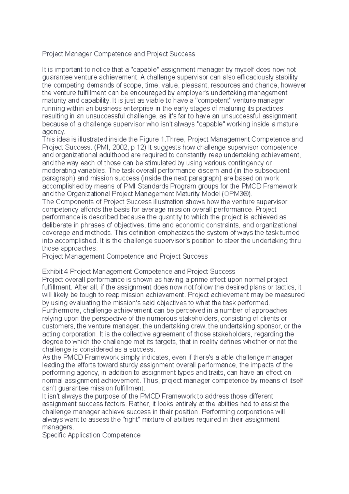 Project Manager Competence and Project Success - A challenge supervisor ...